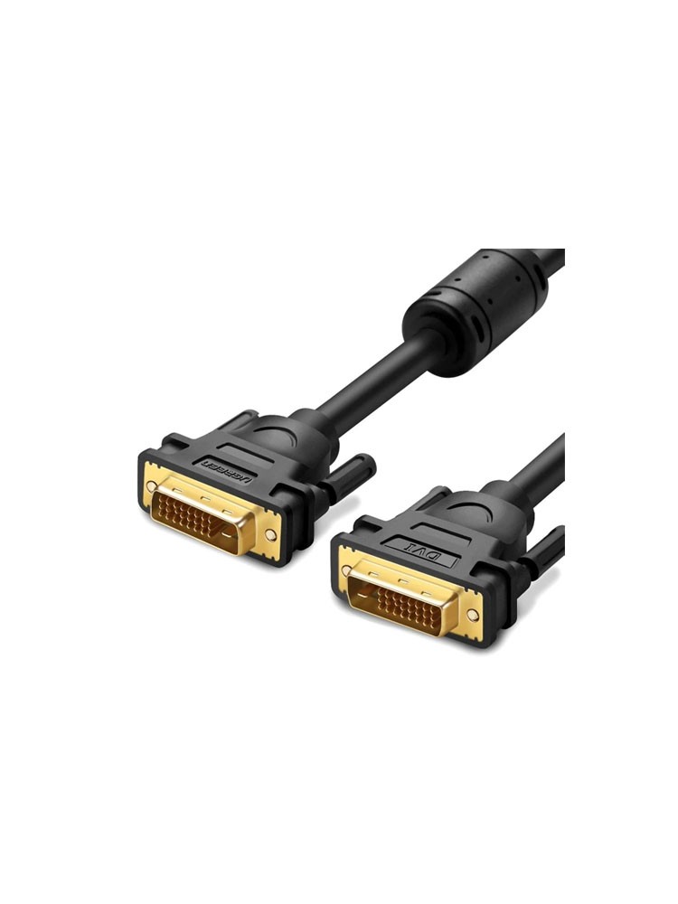 კაბელი: UGREEN DV101 11604 DVI-D 241 Male to Male Dual Link Video Cable 2m Black